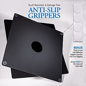 WA Portman Rotating Self Healing Cutting Mat And Rotary Cutter Set - Rotating Cutting Mat for Sewing & Quilting - 13x13 Inch Self Healing Cutting Mat Set - Rotary Cutter Mat - 5 Extra Blades