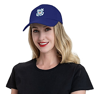 LIICHEES Mark of The U.S. Coast Guard Baseball Cap for Men Women Casual Duck Tongue Hat Casquette Blue