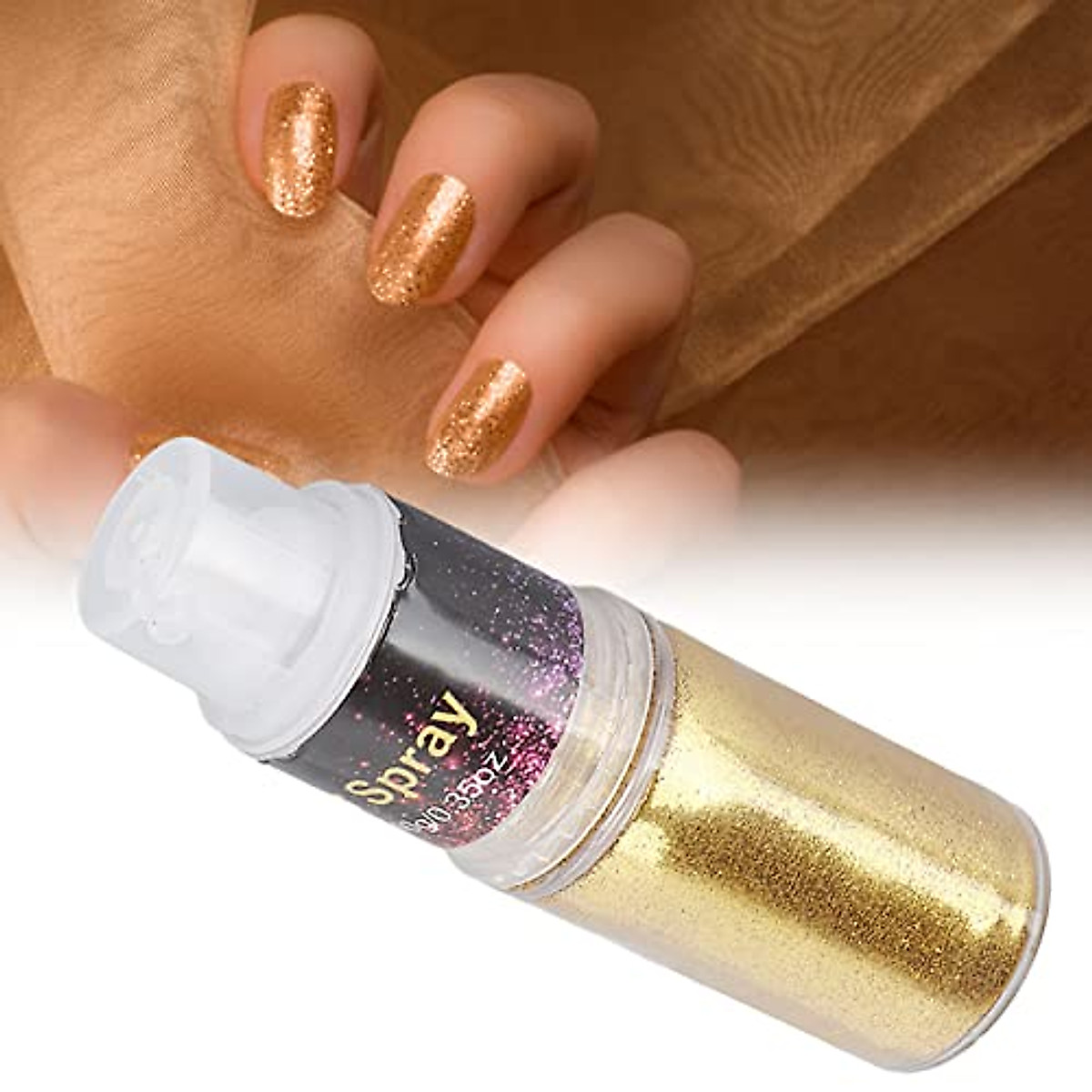 Golden Glitter Powder Face Body Paint Temporary Tattoo Nail Art Craft Glitter Powder Halloween Cosplay Party Art Stage Makeup 0.4oz