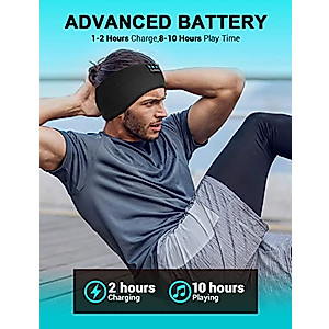 LC-dolida Sleep Headphones Bluetooth Headband, Cozy Band Wireless Headphones, Sleep Mask with Bluetooth Thin HD Stereo Speakers Perfect for Side Sleepers, Sport, Yoga, Travel