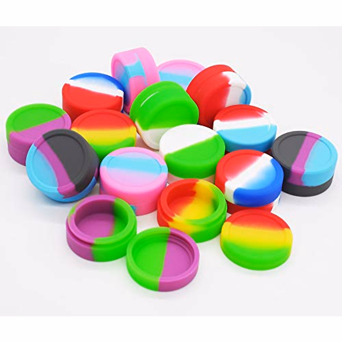 Vitakiwi 11ML Wax Round Silicone Concentrate Containers Non-stick Oil Jars (15)