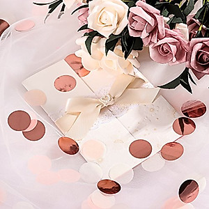 Whaline 6000 Pieces Round Tissue Paper Confetti Dots 1 Inch Rose Gold Mixed Colors Circles Tissue for Wedding Holiday Anniversary Birthday (2.11 oz)