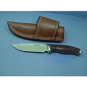 Cross Draw Knife Sheath for Buck Selkirk Knife, Leather Fixed Blade Knife Holder, Dyed Light Brown