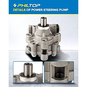 PHILTOP 21-5445 Power Steering Pump for 300 C 2005-2010, Challenger R/T 2009-2010 5.7L, Charger R/T 2006-2010, Magnum R/T 2005-2008, Power Asist Pump, Automotive Replacement Power Steering Pumps