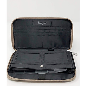 Savvycents Cash Budgeting Wallet (Purple), Zip Around, Accordion File System, Wristlet Strap, Women's Wallet