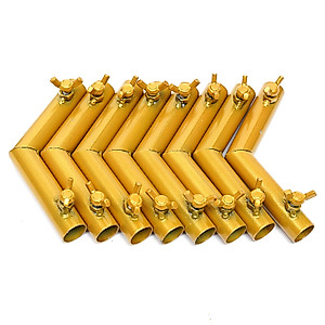 PIAOCAIYIN Hexagon Wedding Arch, 2.2m Metal Frame Backdrop Stand, Gold Backdrop Stand, Garden Arbors for Wedding, Hexagon Arch Display Rack for Party Decorations -Base Size 21.65 * 9.84inch