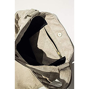 BOBILIKE Women Shoulder Bags Corduroy Crossbody Bag Handbag Purse Schoolbag, Black