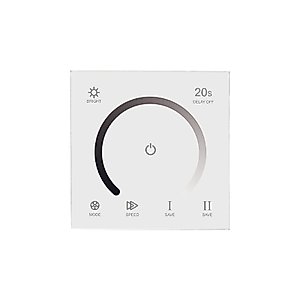 LAZIRO Smart Touch Panel LED Dimmer Controller DC 12V 24V 4Ax3 Channel Timer Wall Switch Controller for Single Color LED Strip Lights