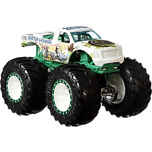 Hot Wheels Monster Trucks 4-Pack, 1:64 Scale Set of 4 Toy Vehicles with Giant Wheels for Kids & Collectors (Styles May Vary)