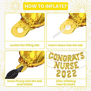 Congrats Nurse Balloons 2022 - Nurse Graduation Decorations | Congrats Nurse Party Decorations | Nurse Graduation Balloons for Nurse Graduation Party Decorations 2022 | Nurse Decorations for Party