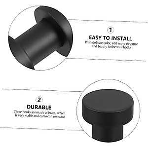 DOITOOL 4pcs Brass Robe Hook Bathroom Wall Hooks Wall Coat Hooks Hanger Bathroom Robe Hooks Robe Mount Hats Hooks Bath Towel Stainless Steel Hooks Hanging Hooks Key Holder Scarf