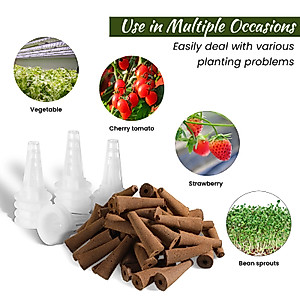 Cunhill 100 Pcs Hydroponic Plant Grow Sponges Pods Kit Root Plant Basket Seed Planting Kit Replacement Pod Cups Pot Hydroponic Pods for Garden Indoor Herb Hydroponic Growing System(Simple Style)