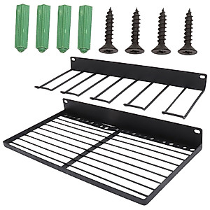 KITANDOVE 1 Set Workshop Storage Rack Iron Tool Organization Home Tool Storage Holder Drill Charging Station Black