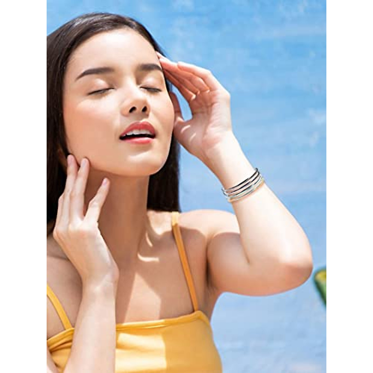 Roe Dolph 16 Pcs String Bracelets for Men Colorful Aesthetic Bracelets for Women Adjustable Surfer Wave Bracelets Pack Waterproof Handmade Ankle Bracelets Set Friendship Bracelets for Summer(Style B)