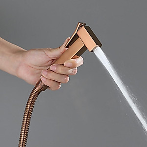 ifgswopq Handheld Bidet Sprayer for Toilet Single Handle Bidet Toilet Sprayer to Connect Wash Basin Hot and Cold Mix Chrome (Rose Gold)