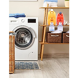 KTCEFE Plastic Drying Rack Detergent Cup Holder - Fabric Softener Liquid Tray Dispenser Organizer with Strong Grip, Keeps Laundry Room Tidy (1 Pack)