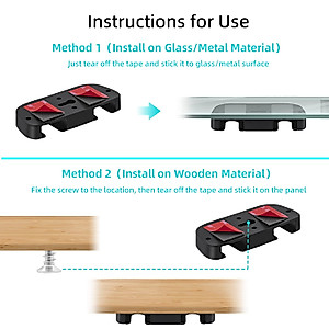 Mcbazel Under Desk Mount for PS5/PS4 Controller, Table Stand Holder Compatible with PlayStation 5/4 Controller - Black