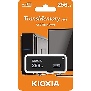 Kioxia U365 TransMemory 256GB USB3.2 Gen 1 R150 Flash Drive Portable Data Disk USB Stick Black LU365K256GG4