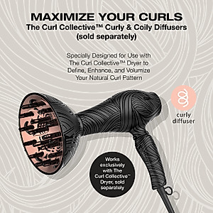 Conair The Curl Collective Curly Hair Diffuser, Works Exclusively with The Curl Collective Hair Dryer (sold separately)