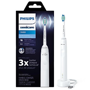 Philips Sonicare Power Toothbrush, Rechargeable Electric Toothbrush with Pressure Sensor, White