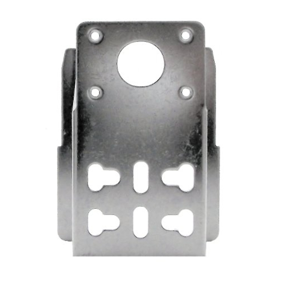 OneGrill Chrome Steel Universal Style Grill Rotisserie Mounting Bracket Set with Integrated Aluminum Heat Shield