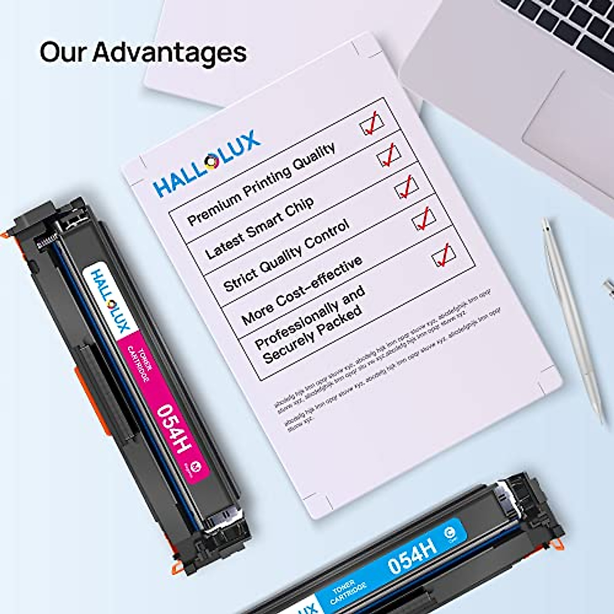 054H Toner Cartridge Compatible Replacement for Canon 054H 054 Compatible with MF644cdw LBF622Cdw MF642Cdw LBP621Cw LBP623Cw MF641Cw Printers (BCMY, 4 Pack)