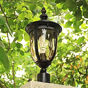 MODEBHD E27 European Retro Outdoor Lantern Column Lamp Tradition Victoria Waterproof Decoration Table Lamp Balcony Aisle Corridor Garden Courtyard Street Post Light Lighting Bollard Lamps