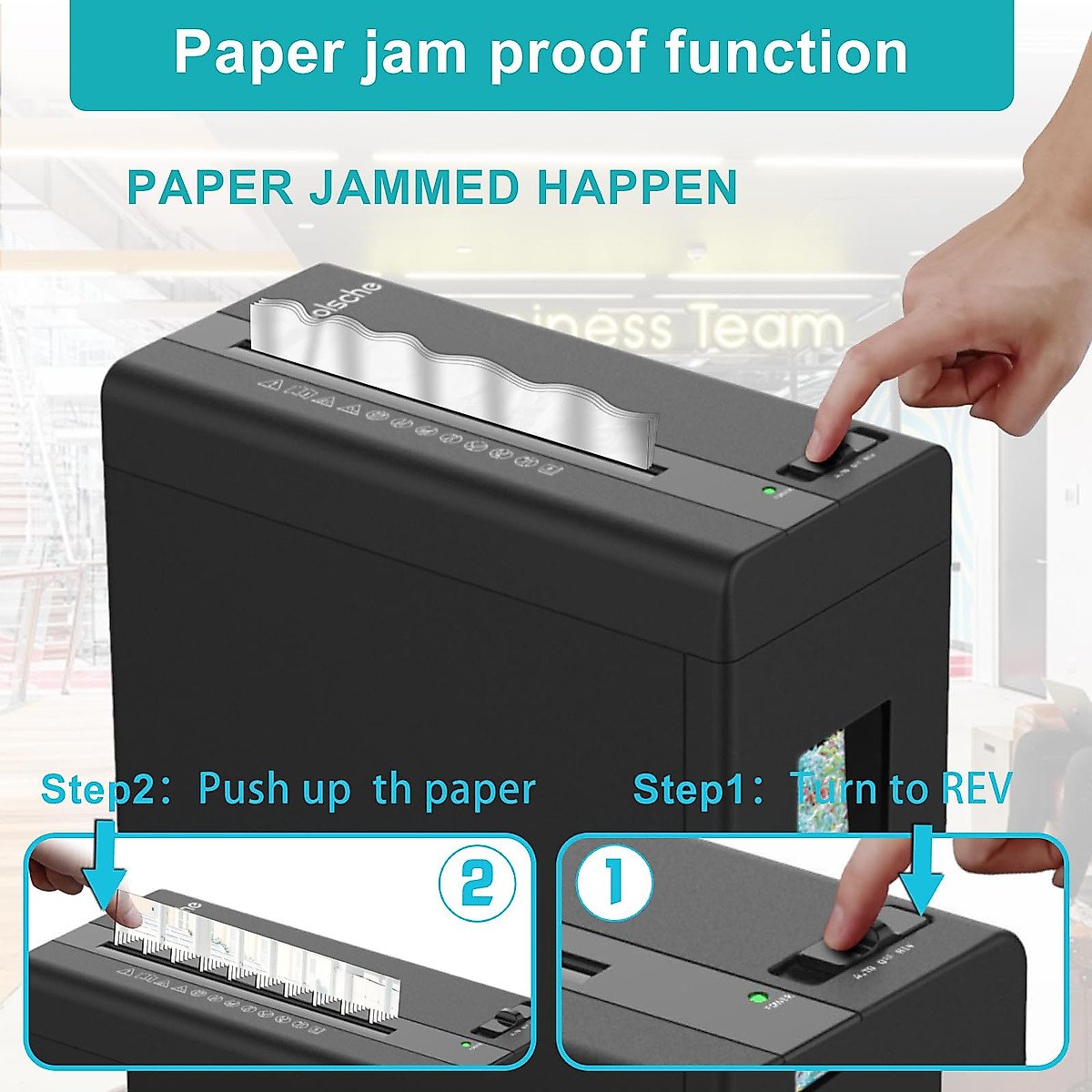 Paper Shredder, 6-Sheet Micro Cut with 2.9 Gallons Bin, P-6 High Security Level, 5 Munites Non-Stop Working Time, Compact Design Pull Out Basket with Jam Proof System for Home Office Use