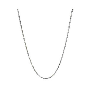 Verona Jewelers Sterling Silver Diamond Cut 2MM Sparkle Chain Necklace Criss cross Necklace- Shiny Necklace Sparkling Chain Sterling Silver Necklace (18)