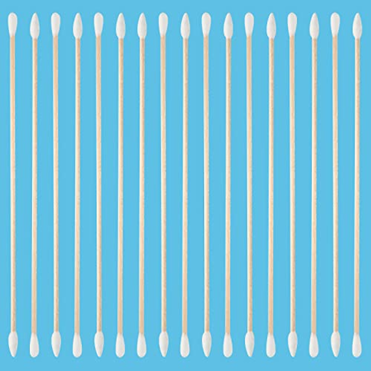 Norme 6 Inch Cotton Swabs in Storage Box 500 Pcs Long Cotton Swab Pointed and Round Tip with Wooden Handle Cleaning Swabs Buds for Makeup Gun Cleaning Pet Care