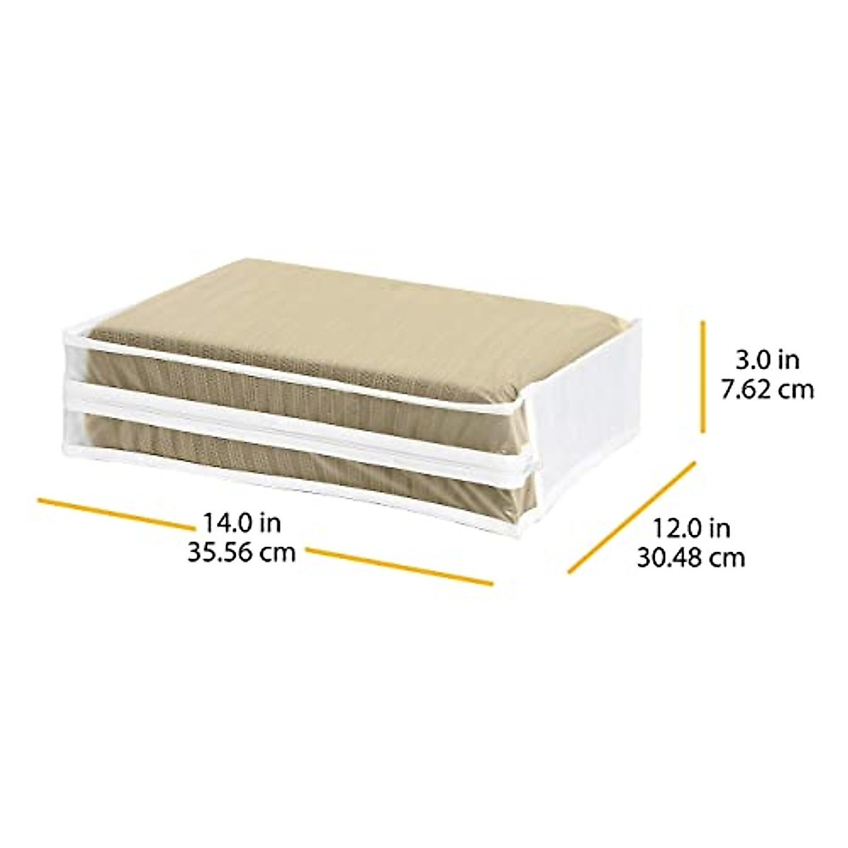 Whitmor Set of 2 Sweater Bag, White, 2 Count