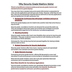 101AV 18.5 LED Security Monitor HDMI up to Ultra HD 4K/8MP 3840x2160,VGA & BNC Input/Output Build in Speaker Audio Video Display VESA Compatible for CCTV DVR Home Office Surveillance 24/7