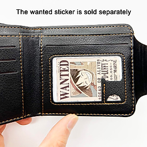 YJacuing One Piece Wallet - Straw Hat Pirates Jolly Roger Anime Stylish Bifold Wallet for Men (Faux Leather)