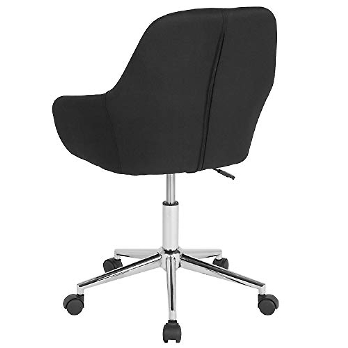Flash Furniture Cortana Home and Office Mid-Back Chair in Black Fabric