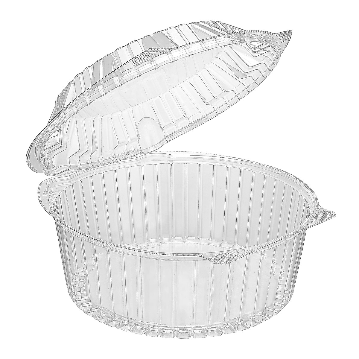 Nicole Home Collection 90 Count Plastic Salad Bowls with Hinged lids, 84 Oz. (90 sets) To-Go Disposable Containers