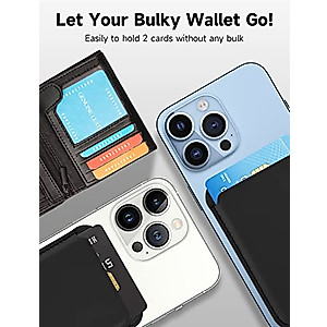 Magnetic Card Wallet Holder with MagSafe for iPhone 15 Pro Max/15 Pro/15 Plus/15,for iPhone 14 Pro Max/14 Plus/14 Pro/14, for iPhone 13 Pro Max/13 Pro/13/13 Mini, for iPhone 12/12 Pro/12 Max,Midnight