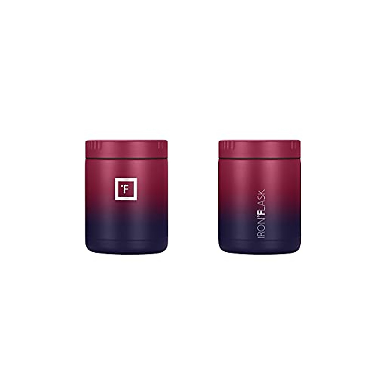 IRON °FLASK Thermos for Hot Food & Soup - 16 Oz Insulated Food Jar with Foldable Spoon - Leak Proof, Stainless Steel, Storage, Canteen, Double Walled - 16 Oz - Dark Rainbow