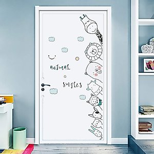 DKTIE Wall Stickers Decals for Kids Room Bedroom Baby Room Wall Decor Sticker Cute Animal Door Sticker