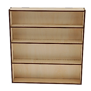 Jili Online Wooden Paint Bottle Rack Model Organizer Acrylics Paint Storage Stand Holder Box Hobby Art Supplies