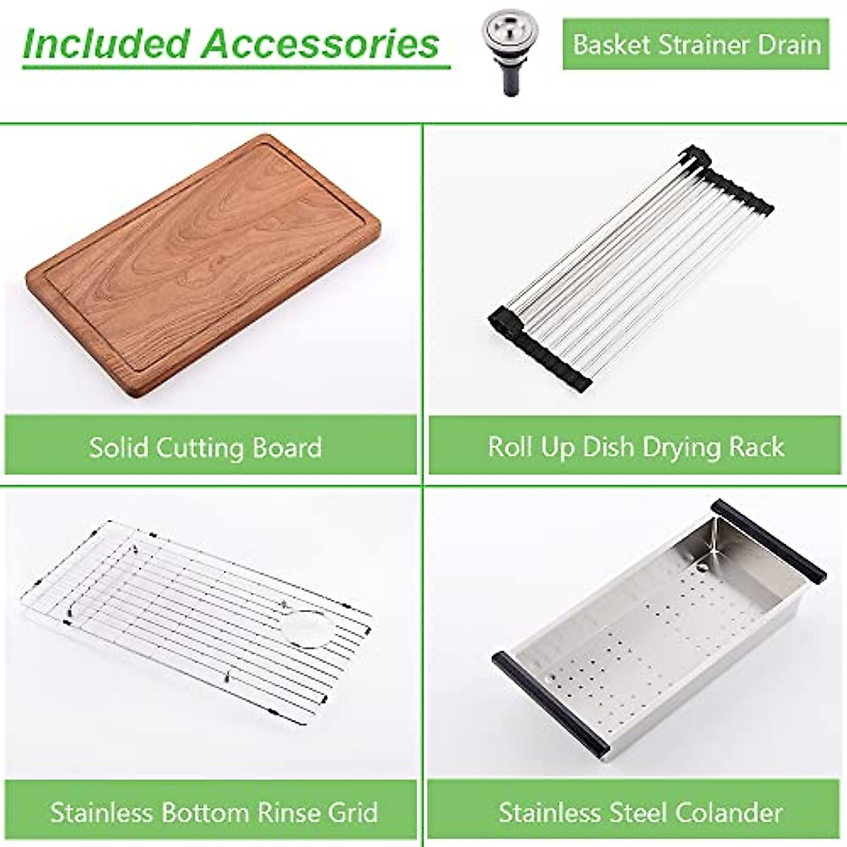 30 Inch Stainless Steel Farmhouse Sink-Jshozzy 30x22 Farm Sink Apron Front Farmhouse Kitchen Sink 16 Gauge Stainless Steel Single Bowl Kitchen Sink