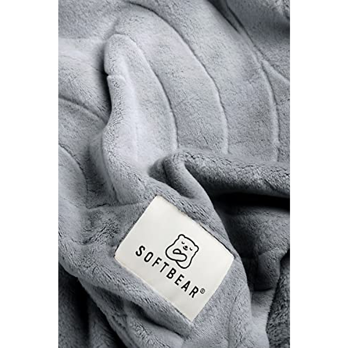 SOFTBEAR Grey Twin Blanket Flannel Fleece Semi-Circular Pattern, Soft, Fluffy, Plush and Warm Blanket for Bed, Couch, Sofa, Camping