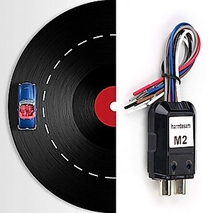 Suuonee Audio Converter, Car Stereo Subwoofer 2 Channel High to Low Audio Converter with Power Amplifier Control Wire, Black