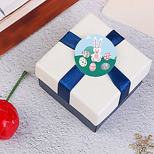 500pcs 1 Inch Easter Stickers Happy Easter Bunny Rabbit Eggs Stickers 8 Patterns Easter Theme Roll Stickers for Kids Easter Art Craft Gift Box Card Party Supplies