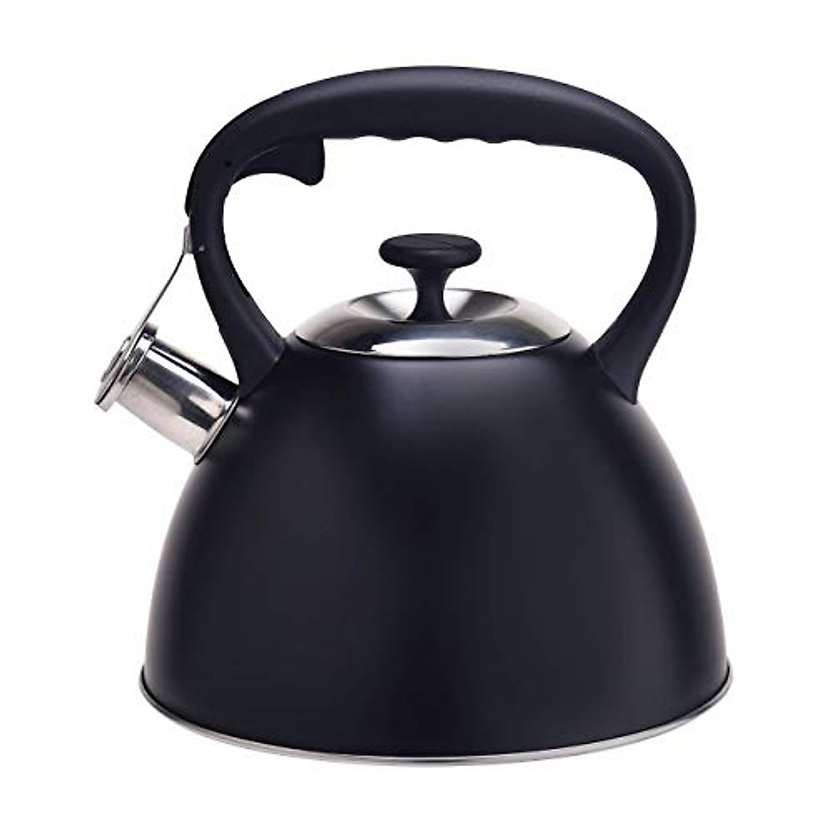 ARC, 346, 3.2 Quart / 3L Tea Kettle Food Grade with Heat Resistance Handle, Stainless Steel Teapot for Stovetop, Anti-Rust and Loud Whistling (3L - Black durable color 3)