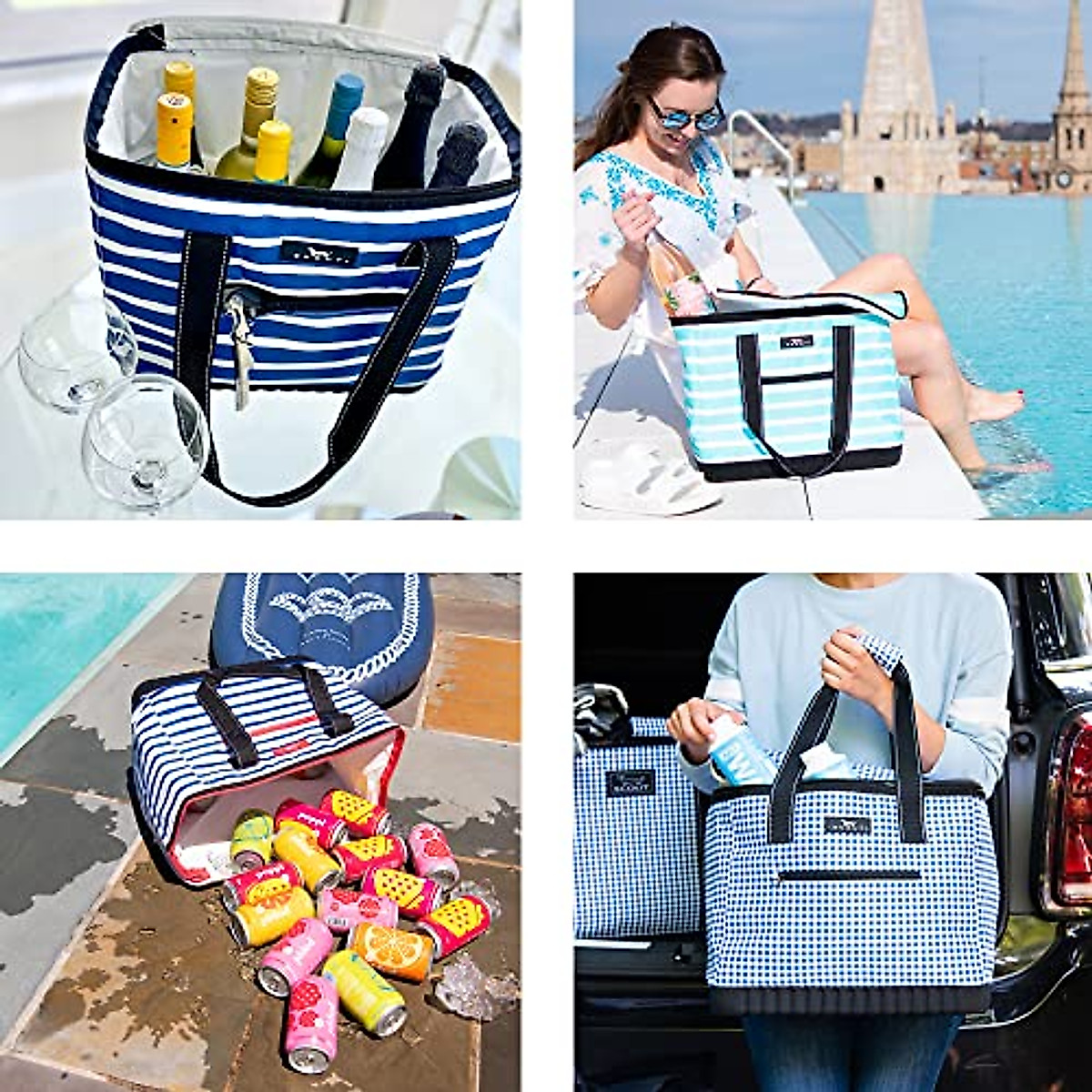 SCOUT The Stiff One - Large, Soft, Lightweight, Insulated Cooler with Hard Bottom, Beach, Family, Travel, Picnic Cooler