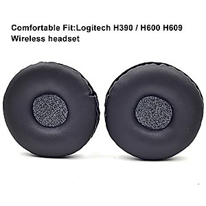 H390 H600 Ear Pads Foam Replacement Ear Cushion Pillow Compatible with Logitech H390 / H600 H609 Wireless Headphone