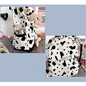 VTYUBX Large Kawaii Backpack Cow Stuffed Animal Backpack School Girl Cute Bag Plush Purses Fuzzy Backpack Kawaii Bookbag (Plush Cow,Large)