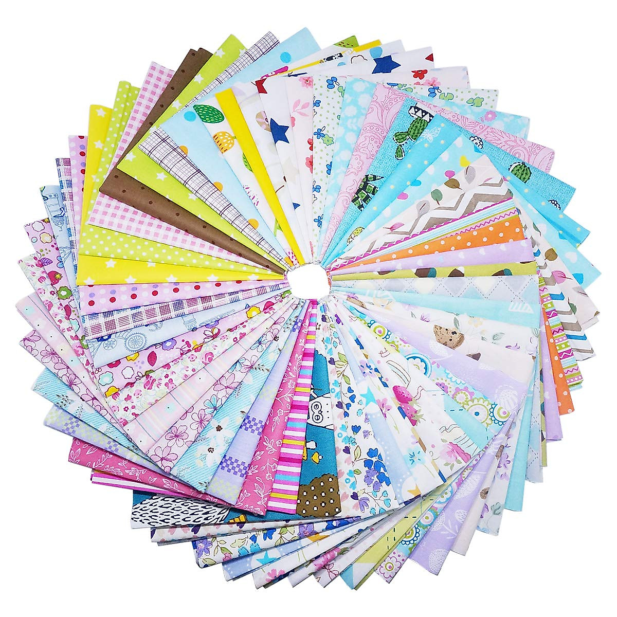 Quilting Fabric, Misscrafts 200pcs 6" x 6" (15x15cm) Cotton Craft Fabric Bundle Squares Patchwork Pre-Cut Quilt Squares for DIY Sewing Scrapbooking Quilting Dot Pattern