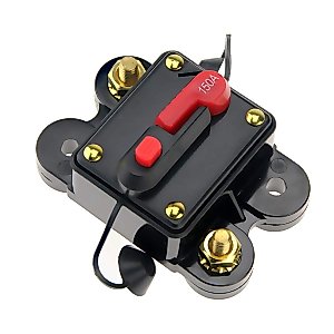 ANJOSHI Circuit Breaker 150amp 50A-300A with Manual Reset Home Solar System Fuse Holder for Car Audio and Amps Protection 12V-48V DC Reset Fuse Inverter Replace Fuses