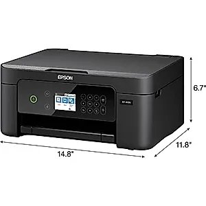 Epson Expression Home XP-4100 All-in-One Wireless Color Inkjet Printer, Black - Print Copy Scan - 10.0 ipm, 5760 x 1440 dpi, 2.4" Color LCD, Auto 2-Sided Printing, Voice-Activated, USB, Wi-Fi Direct